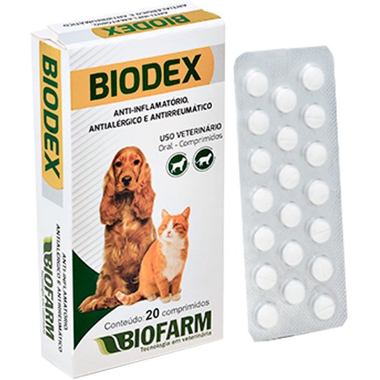Biodex Comprimidos Antialérgicos Cães e Gatos Biofarm